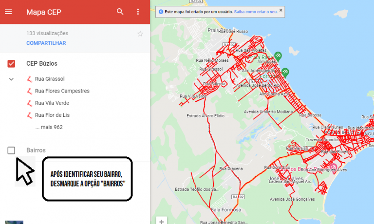 Prefeitura de Búzios disponibiliza mapa interativo dos logradouros para munícipes identificarem ...